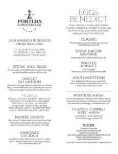Menu - Porter's Pub & Restaurant
